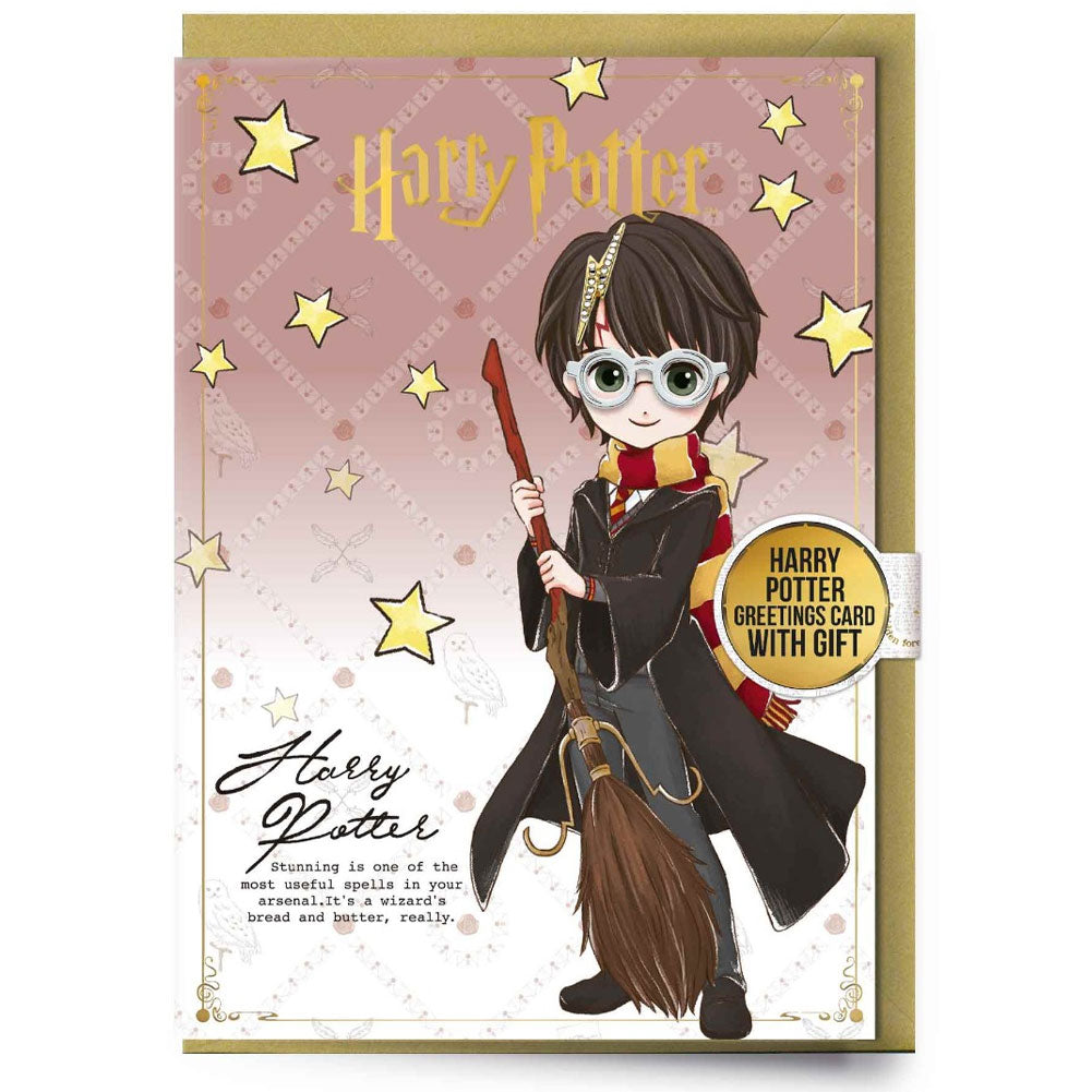 Harry Potter Greetings Card with Badge – Trident