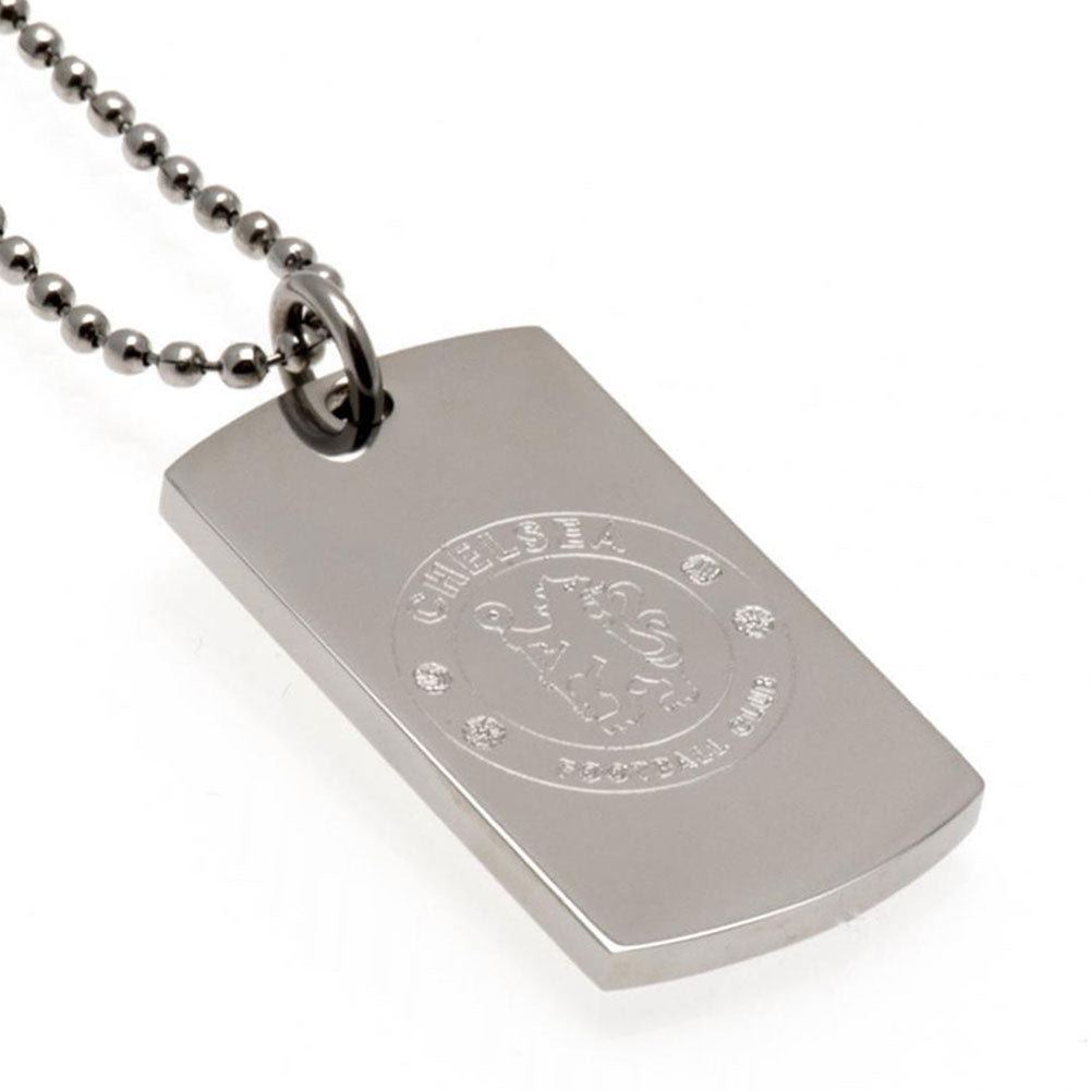 Chelsea FC Engraved Dog Tag & Chain – Trident