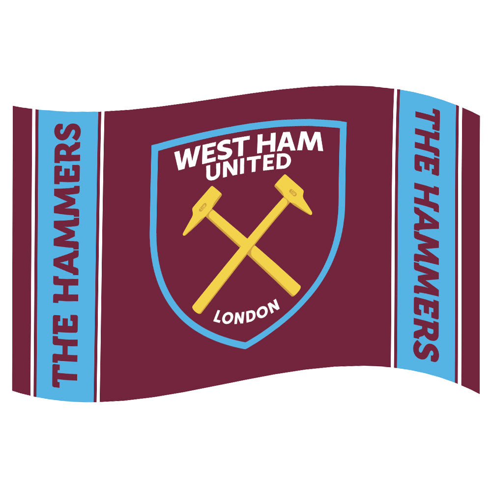 West Ham United FC Crest Stripe Flag – Trident