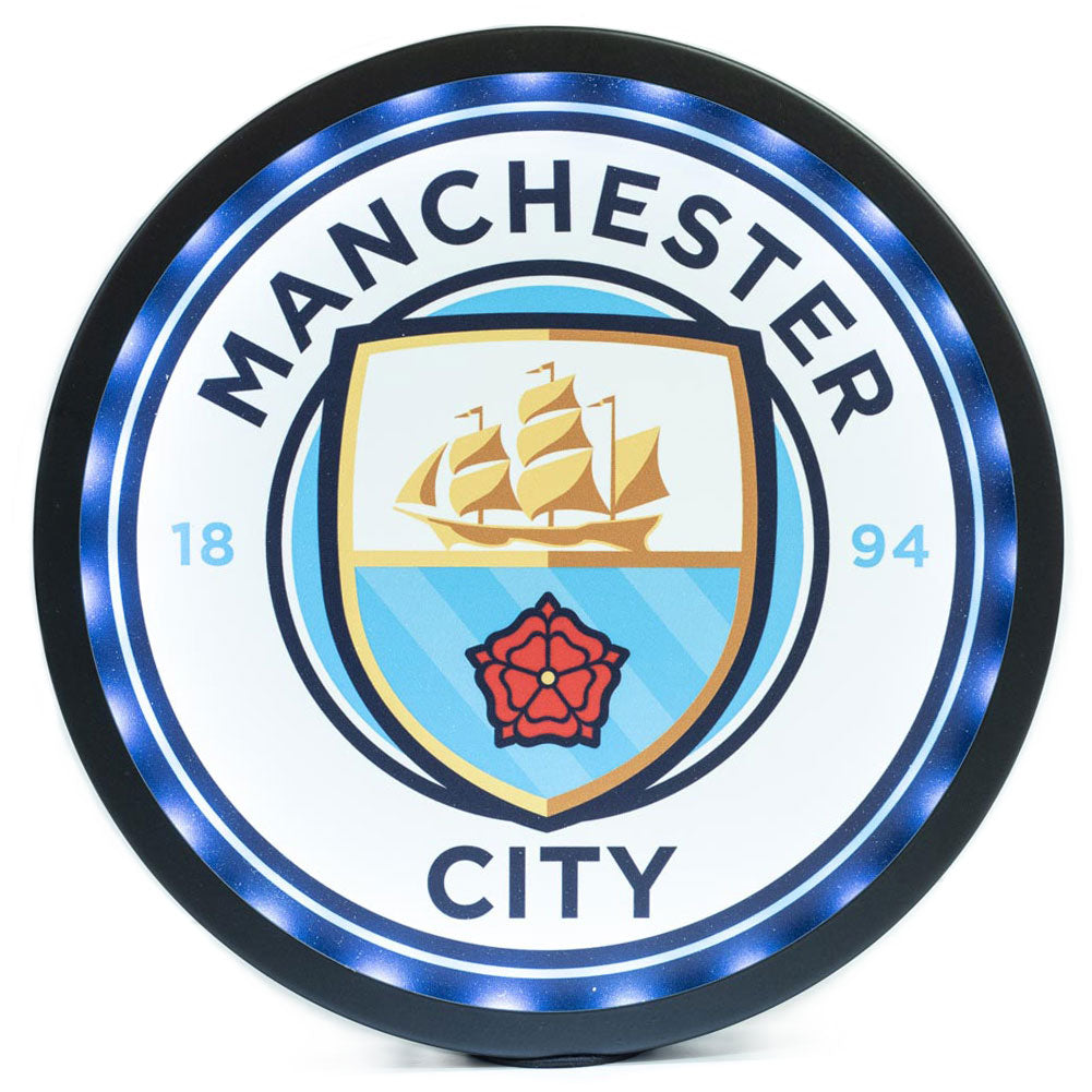 Manchester City FC Metal LED Logo Sign – Trident