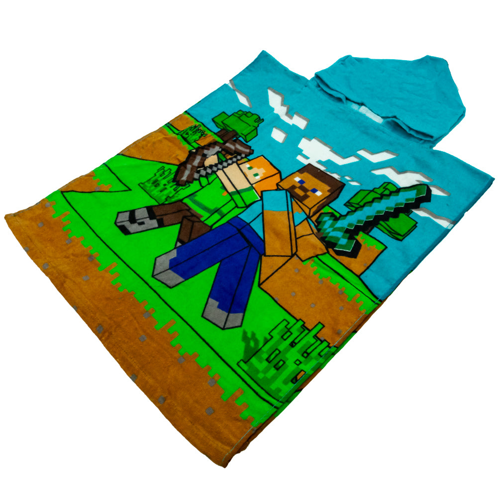 Minecraft Kids Hooded Poncho – Trident