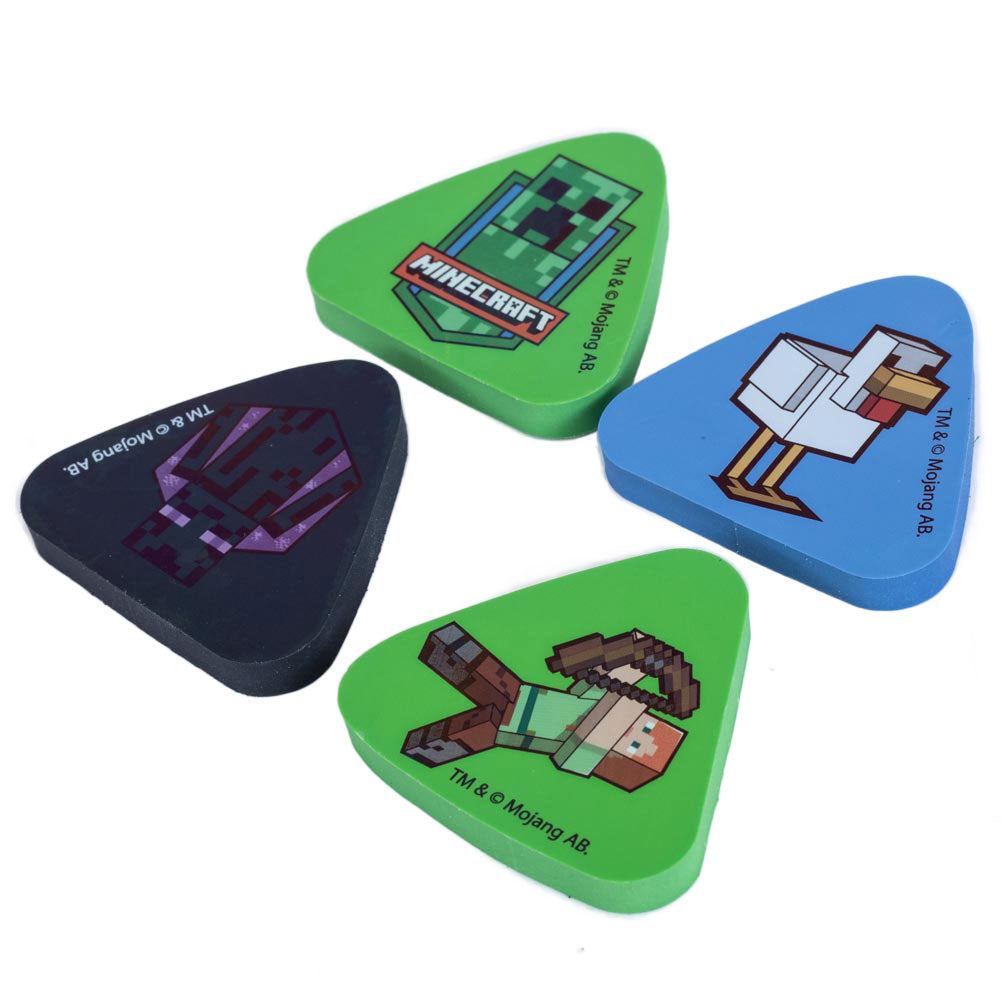 Minecraft 4pk Eraser Set – Trident