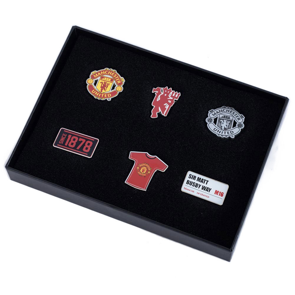 Manchester United FC 6pc Badge Set – Trident