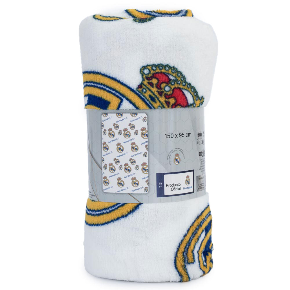 Real Madrid FC Multi Crest Fleece Blanket – Trident