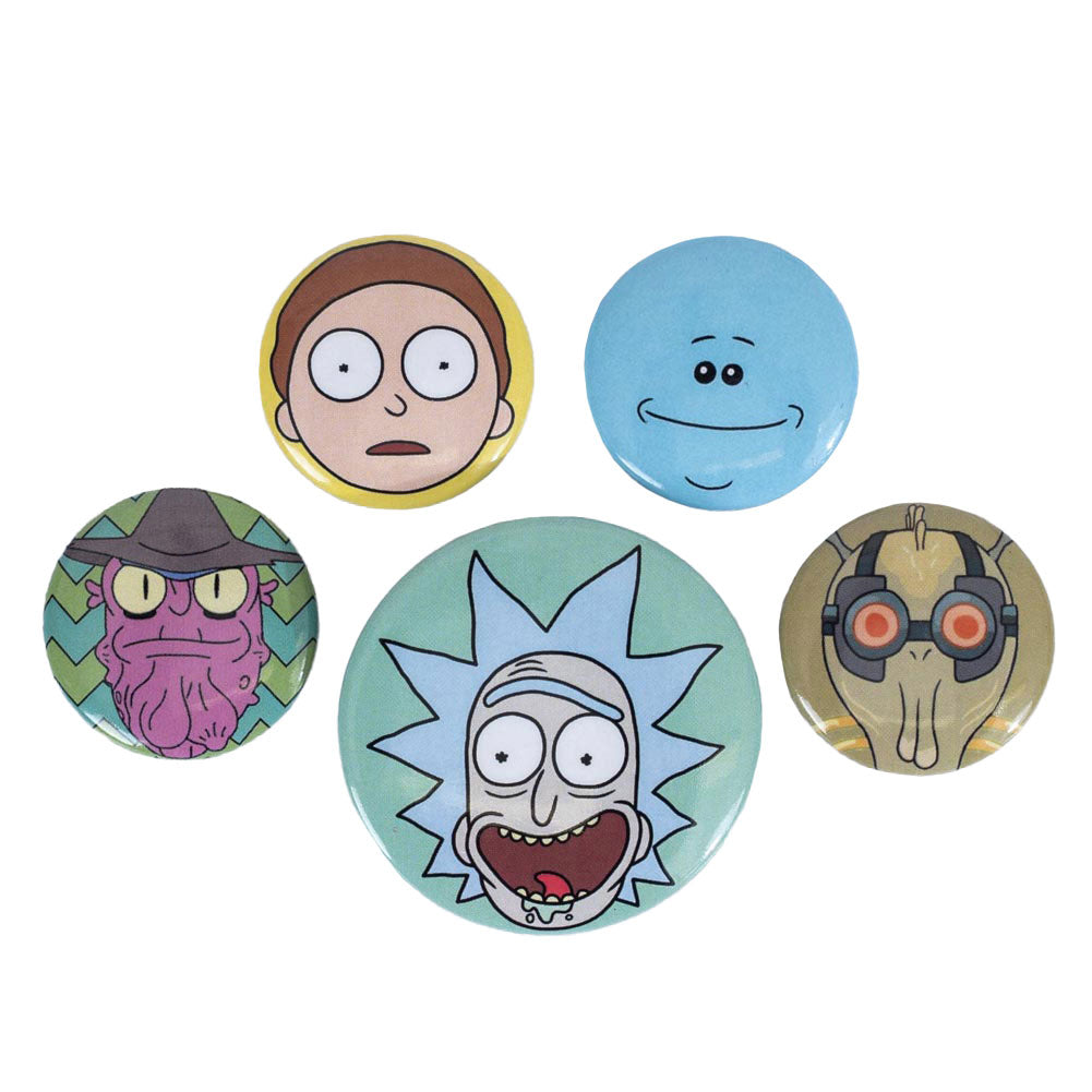 Rick And Morty Heads Button Badge Set – Trident